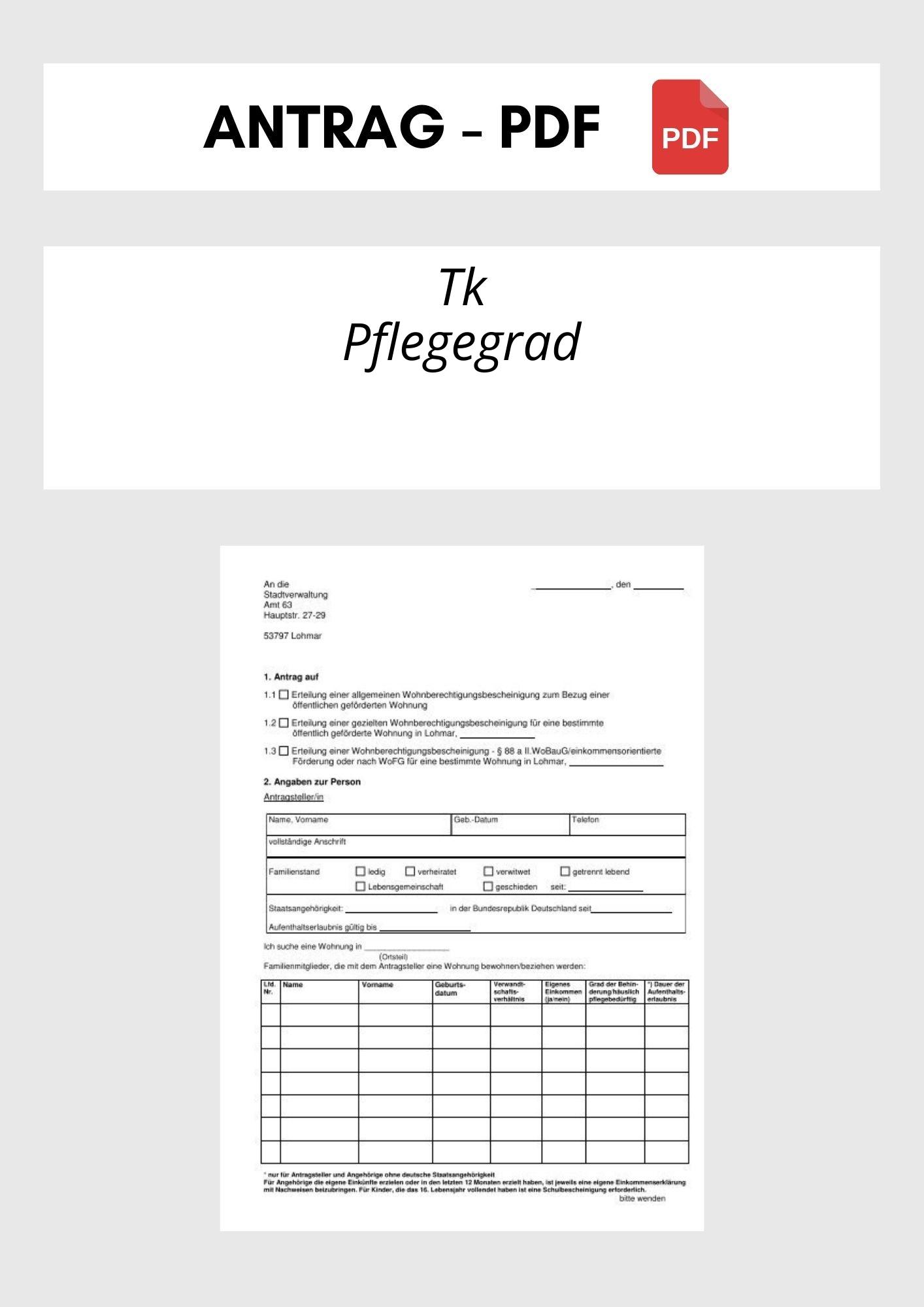 Tk Pflegegrad Beantragen PDF